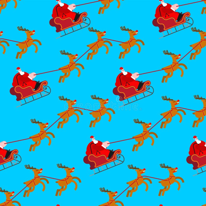 Santa in Sleigh Pixel Art. 8 Bit Christmas and New Year Vector ...