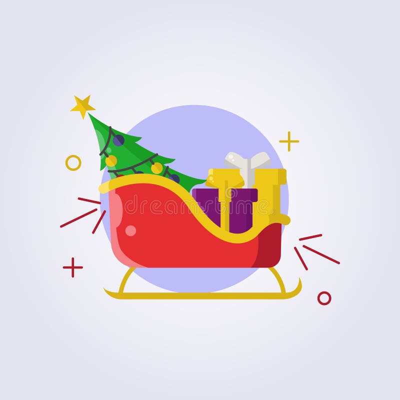 Santa Sleigh Icon Vector Illustration Design Stock Illustration ...
