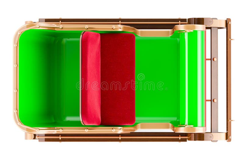 Santa Sleigh, Top View. 3D Rendering Stock Illustration - Illustration ...