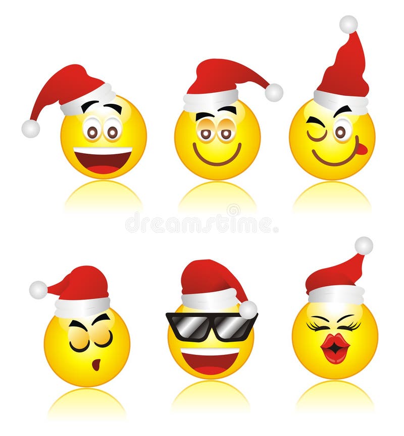 Santa smiley stock vector. Illustration of stick, cheerful - 7238169