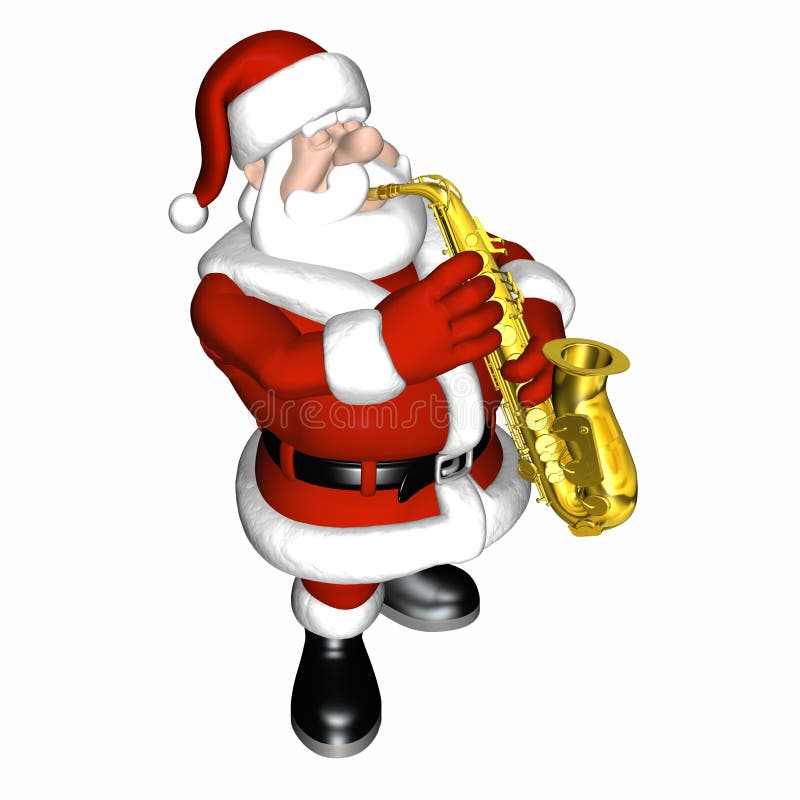 Santa - Smooth Jazz 2 stock illustration. Illustration of brass - 1624982