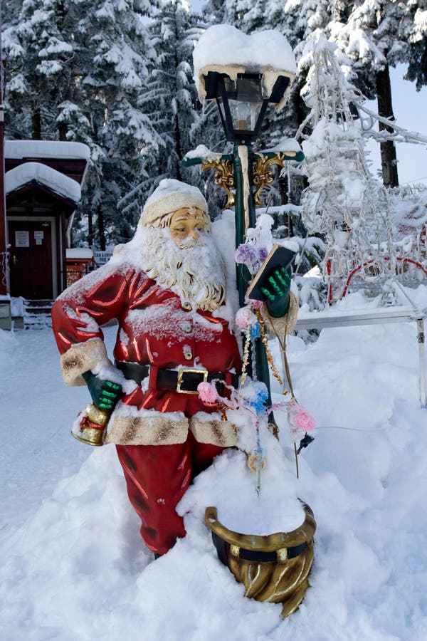Santa in snow stock image. Image of santa, single, holiday - 6875149