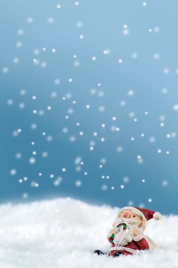 Santa in the snow stock image. Image of cartoon, freezing - 109183621