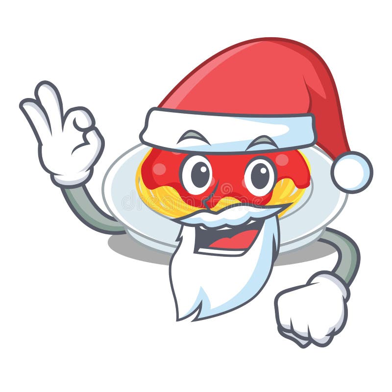 Santa Spaghetti Character Cartoon Style Stock Vector - Illustration of ...