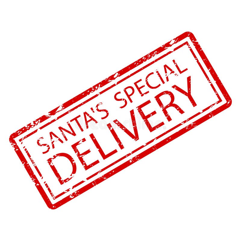 Santa Special Delivery Rubber Stamp To Post Office Stock Vector ...