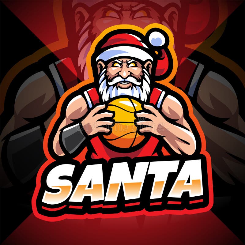 Santa Sport Mascot Logo Design Stock Vector - Illustration of people ...