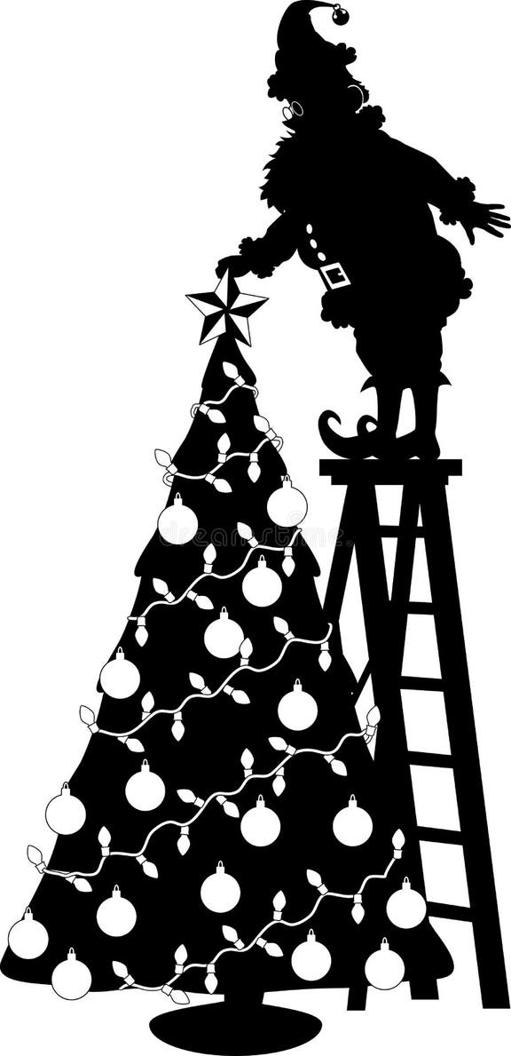 Santa_star stock vector. Illustration of star, ladder - 3074345