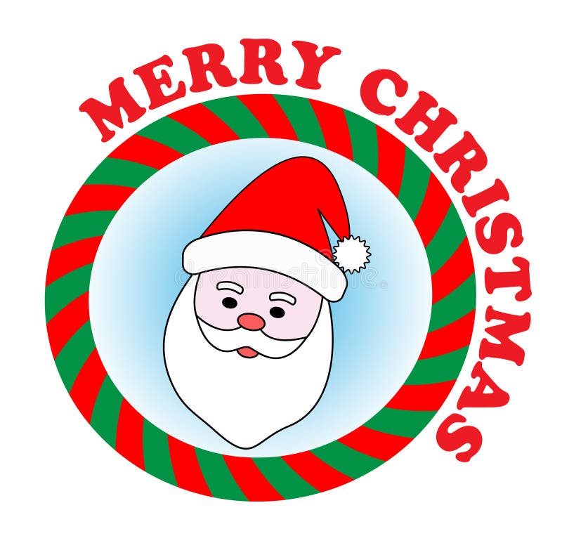 Santa sticker stock vector. Illustration of clipart, december - 6957094