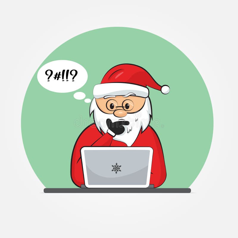 Busy Santa stock vector. Illustration of speed, beard - 12038372