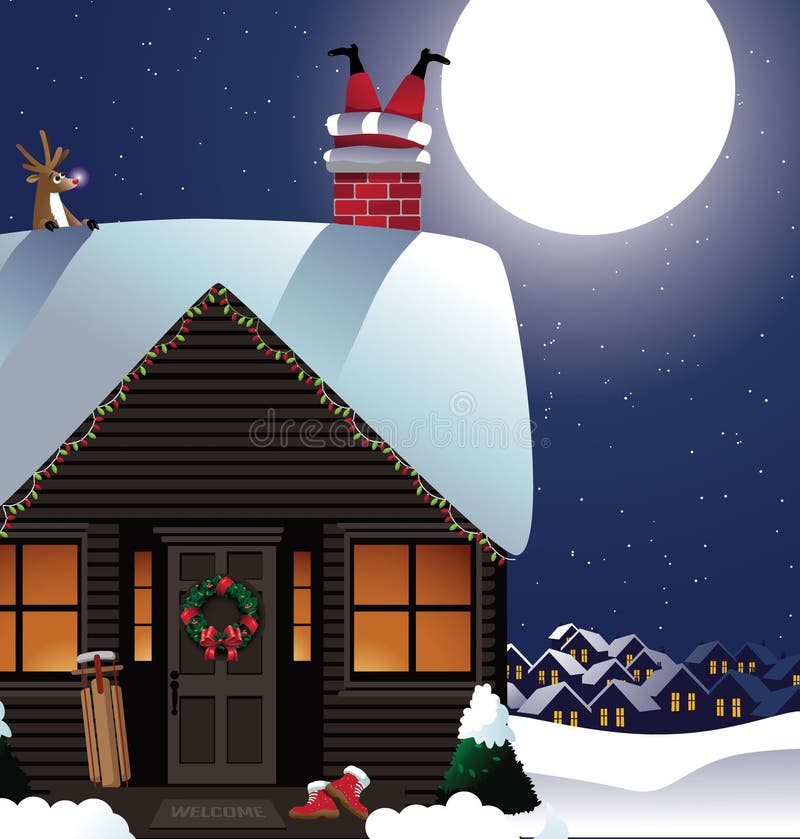 Rooftop Santa Stock Illustrations – 1,361 Rooftop Santa Stock ...