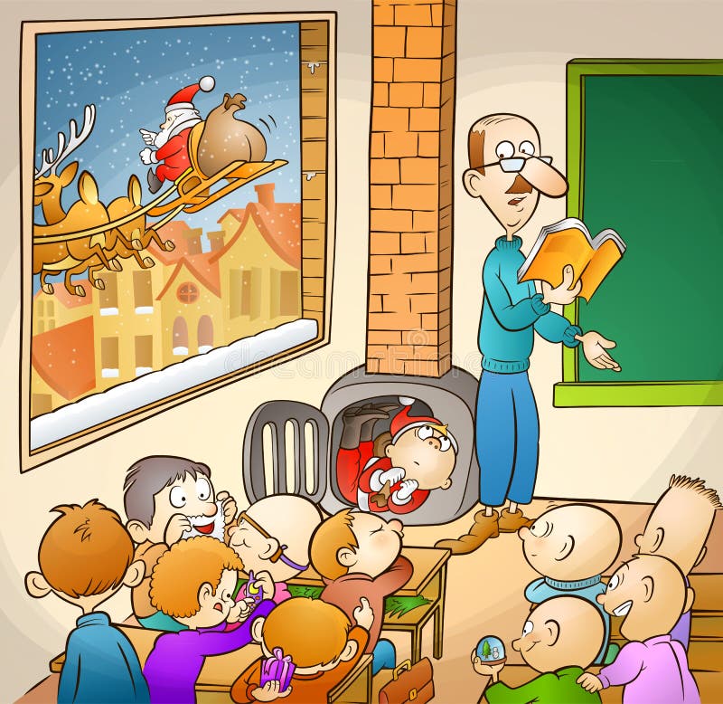 Festive City Street before the New Year Stock Vector - Illustration of ...