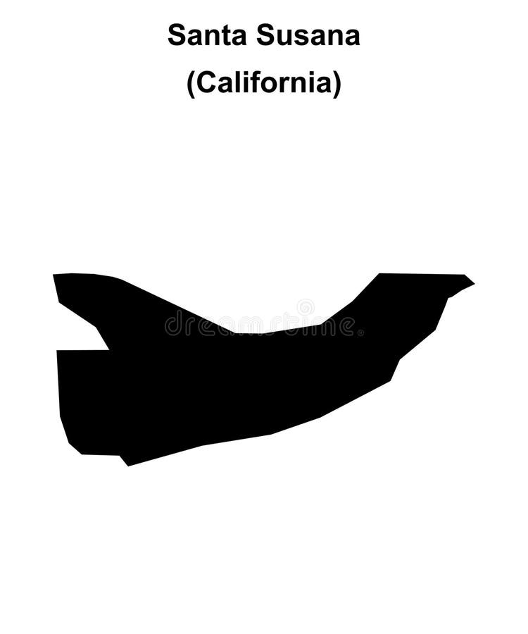 Susana Outline Map Stock Illustrations – 1 Susana Outline Map Stock ...