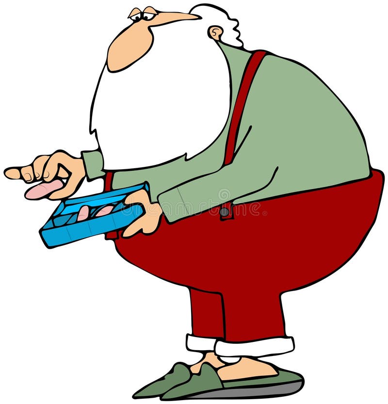 Santa Taking Pills stock illustration. Illustration of pill - 17039613