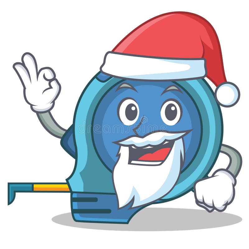 Santa Tape Measure Character Cartoon Stock Vector - Illustration of ...