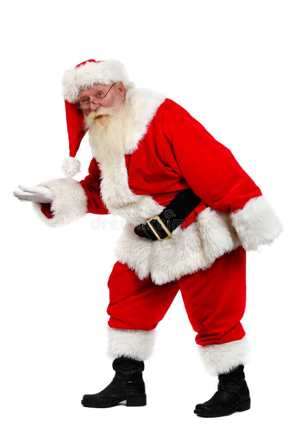 Santa tiptoe stock image. Image of beard, nicholas, sneaky - 12238679