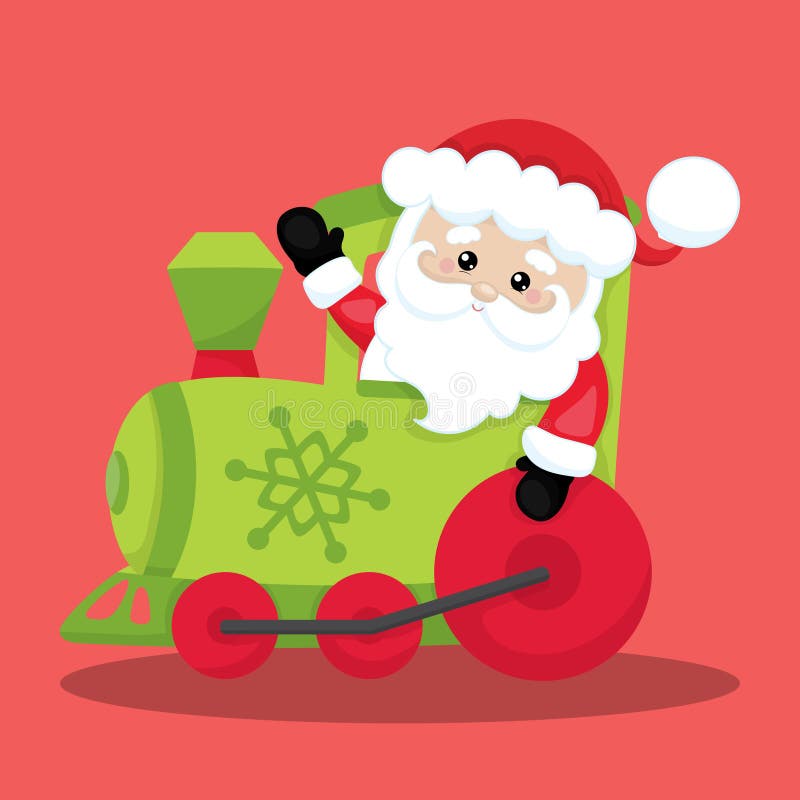 Santa train girl 04 stock vector. Illustration of vectors - 197988057