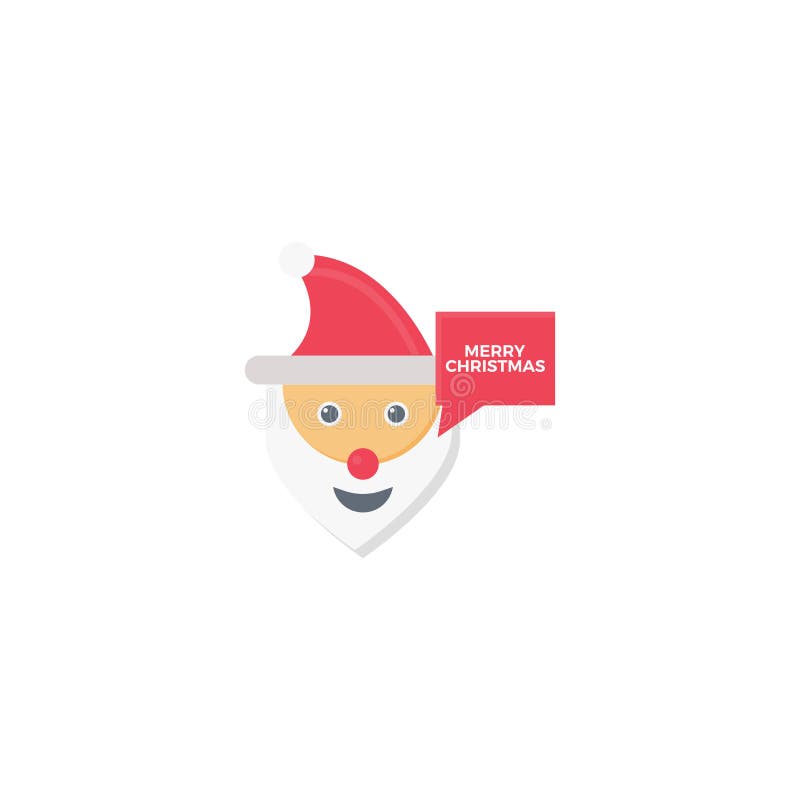 Santa Vector Flat Colour Icon Stock Vector - Illustration of santa ...