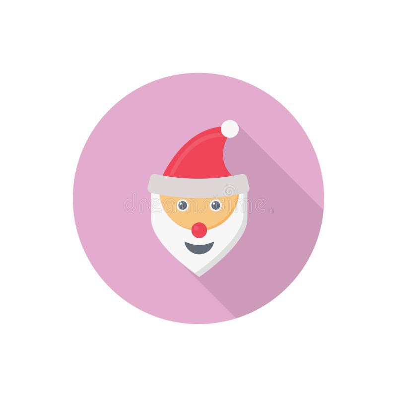 Santa Vector Flat Colour Icon Stock Vector - Illustration of card ...