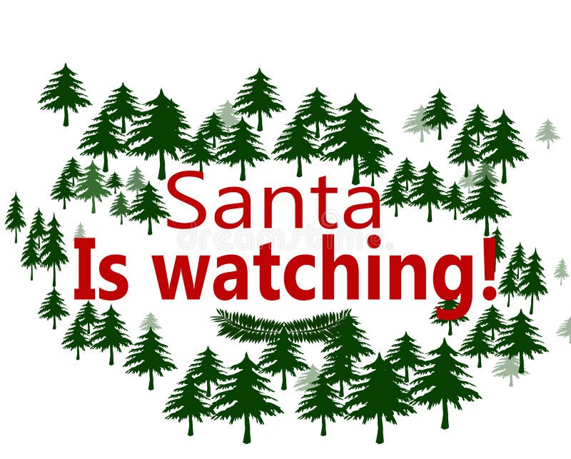Santa is watching stock illustration. Illustration of grunge - 108952565