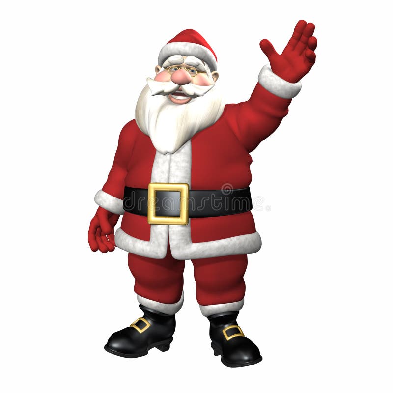 Santa and Mrs Claus Waving Hands for Christmas Stock Vector ...