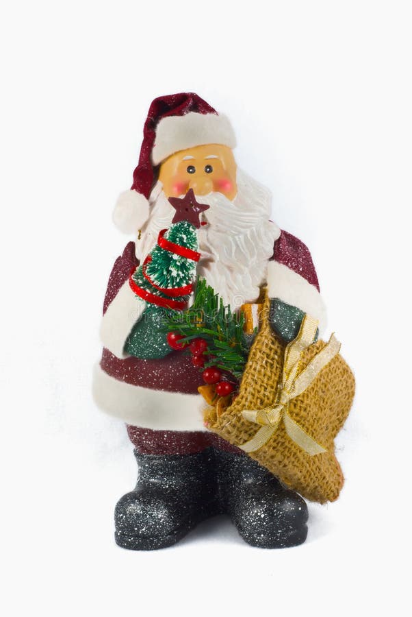 Santa on white stock photo. Image of white, christmas - 12070376