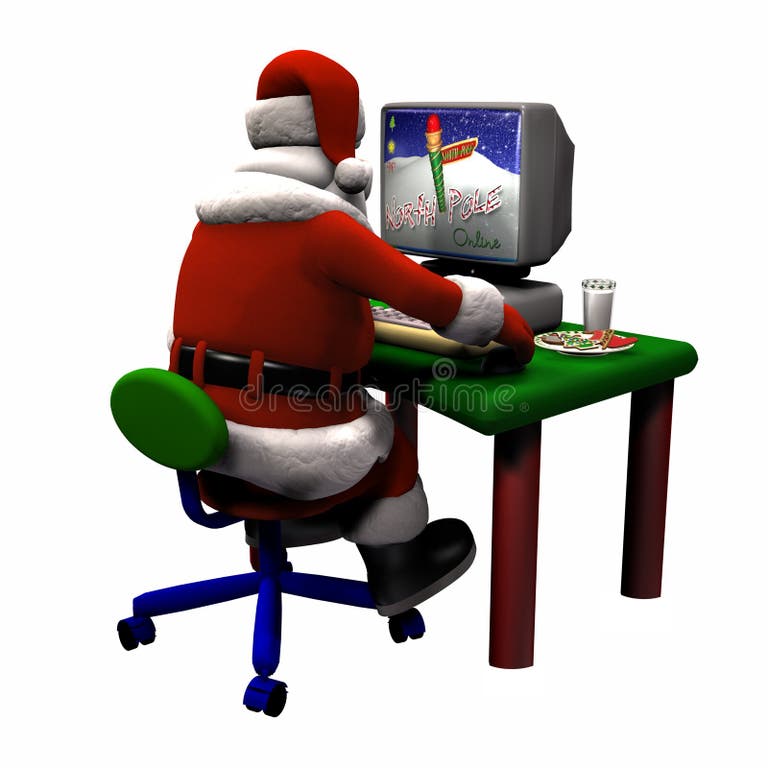 Santa Computer Stock Illustrations – 7,805 Santa Computer Stock ...
