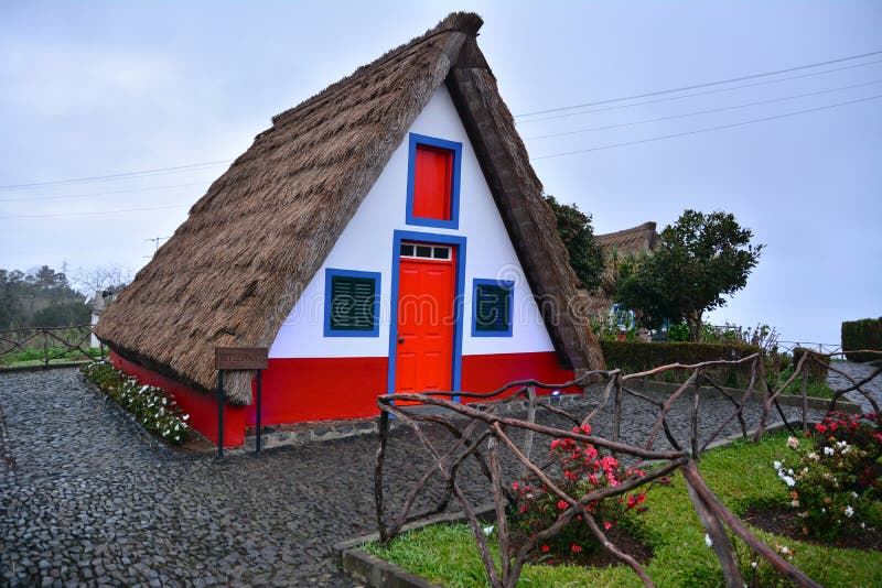 Santana - Traditional Houses of Madeira, Made of Straw Stock Photo ...