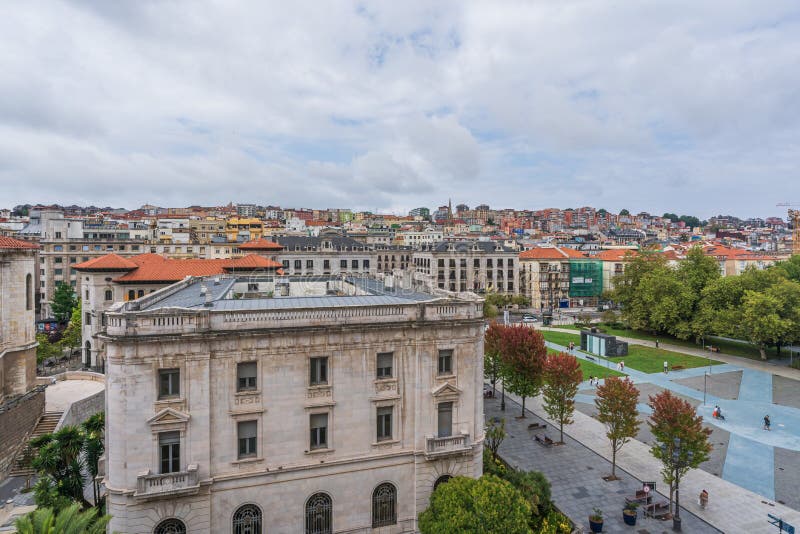 Santander Cityscape, the Cathedral and Street in Santander, Spain Stock ...