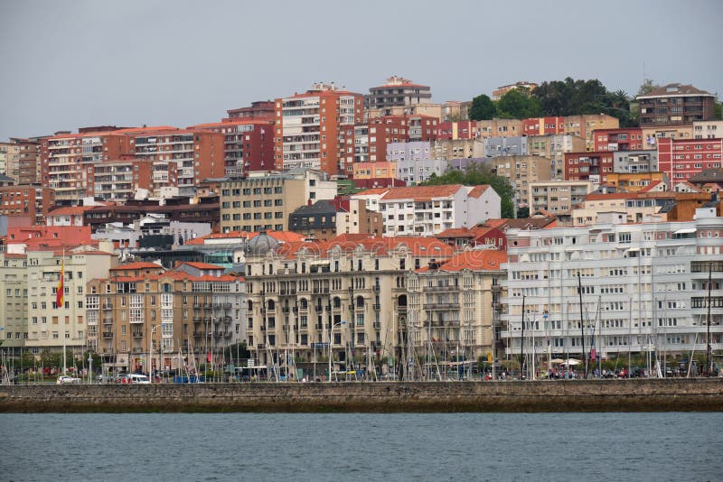 View of Santander stock image. Image of drone, summer - 265737785