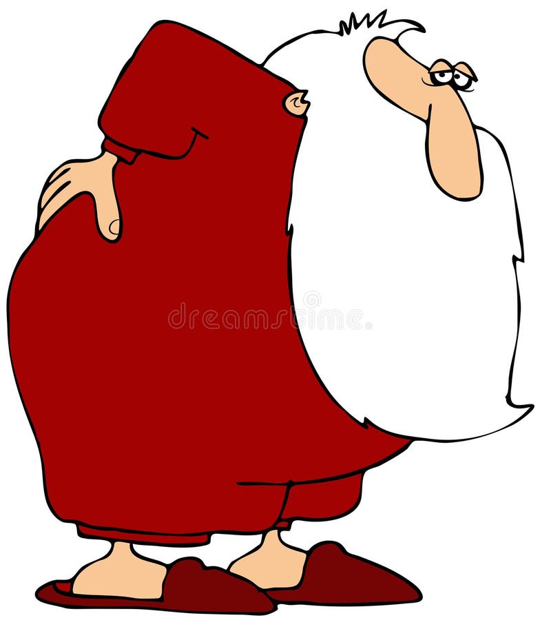 Santas Aching Back stock illustration. Illustration of santa - 22442968