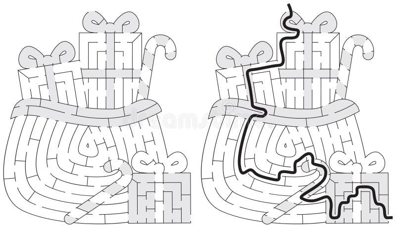 Easy candy maze stock vector. Illustration of easy, solution - 93145761