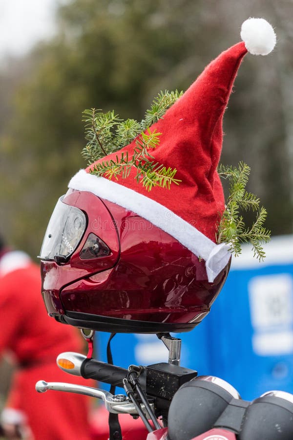 Santas on bikes stock image. Image of claus, cool, motorbike - 36327491