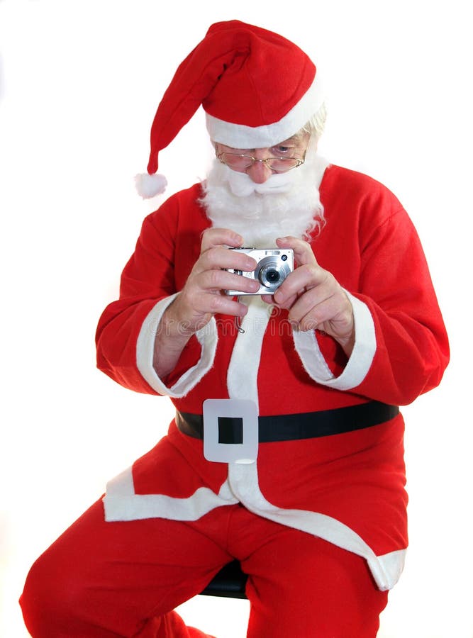 Santas camera stock image. Image of seasonal, celebration - 1343209