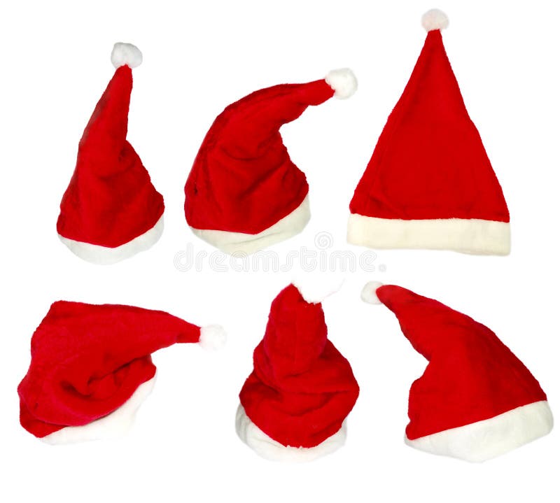 Santas Hat set stock image. Image of decoration, elements - 22472941