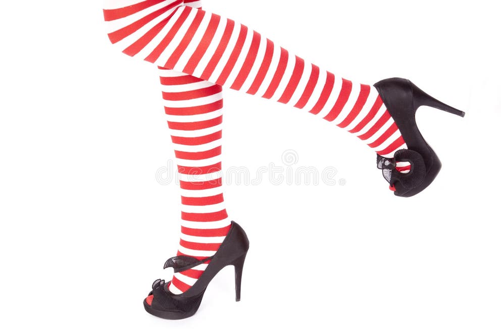 Santas helper legs one up stock image. Image of feet - 16521805