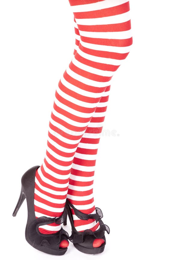 Santas Helper Legs Side Toes Down Stock Photo - Image of fashion, heels ...