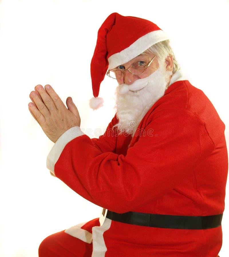 Santas Prayers stock image. Image of praey, beard, happy - 1343273