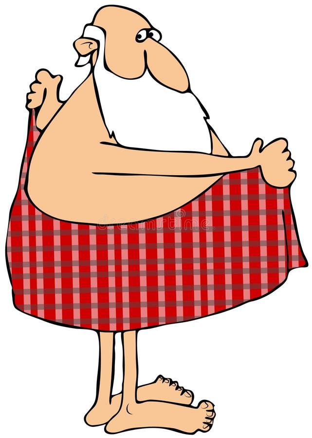 Santas towel dry stock illustration. Illustration of bath - 27910027