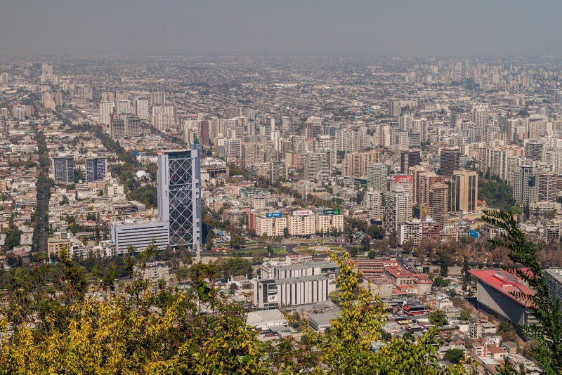 Aerial View of Santiago De Chile Editorial Image - Image of landmark ...