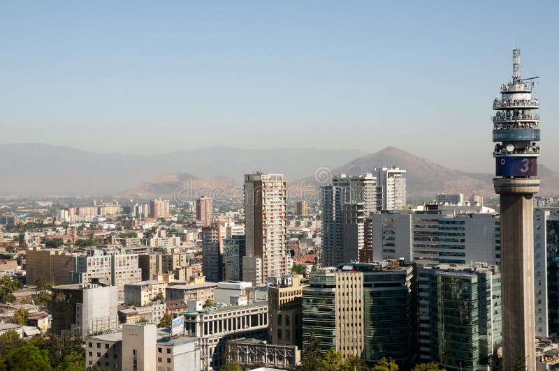 Santiago City Center - Chile Stock Photo - Image of trade, latin: 90901886
