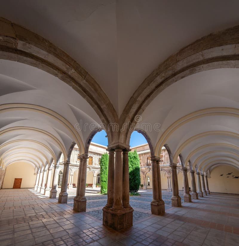 Santo Domingo Royal Monastery Cloisters - Jaen, Spain Editorial Stock ...