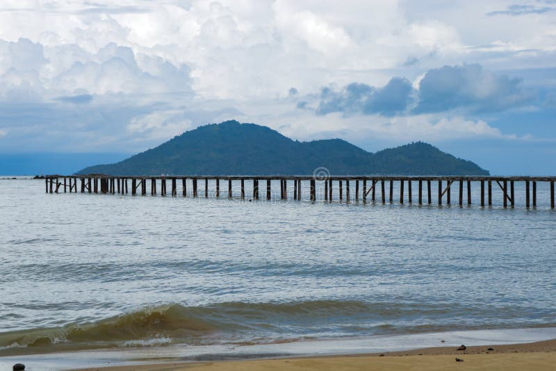 Beach View when the Weather is Cloudy Stock Image - Image of happiness ...