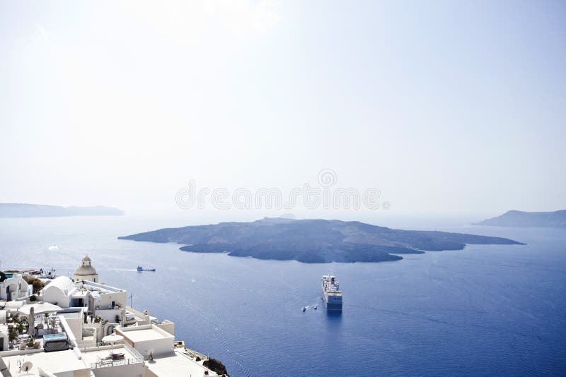Santorini Caldera View stock image. Image of greek, mediterranean ...