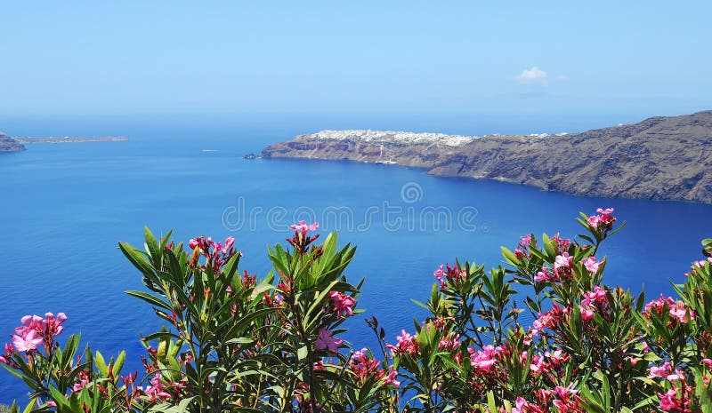 Caldera View from Oia Village, Santorini Greece Stock Image - Image of ...
