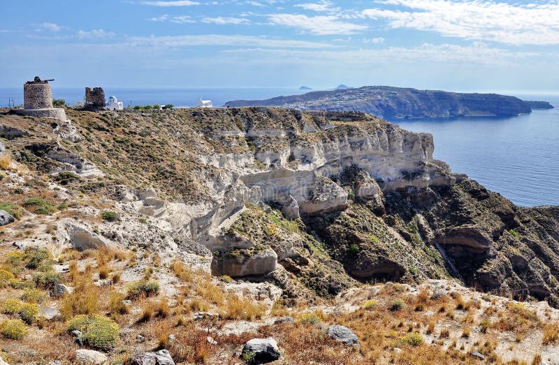 Caldera View from Oia Village, Santorini Greece Stock Image - Image of ...