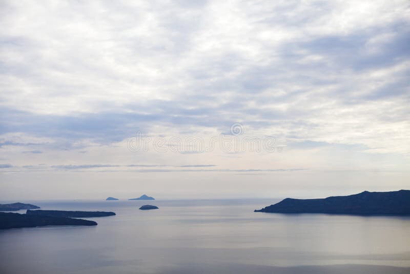 Caldera View from Oia Village, Santorini Greece Stock Image - Image of ...