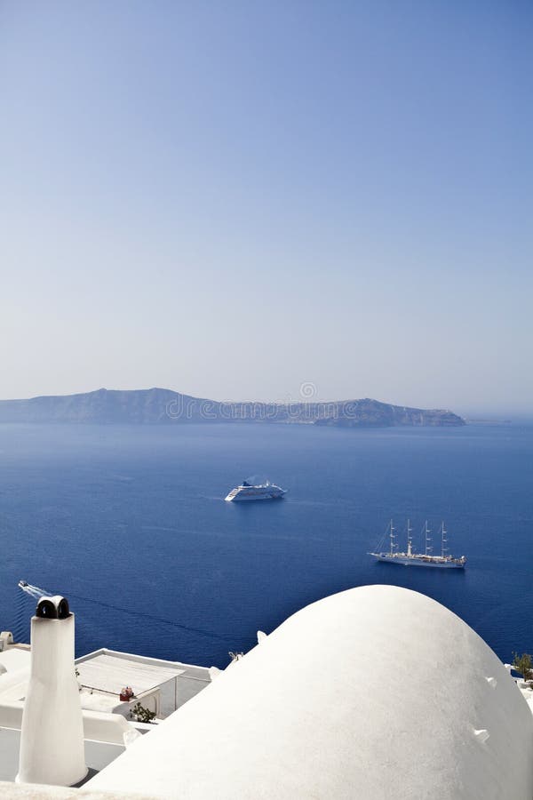 Caldera View from Oia Village, Santorini Greece Stock Image - Image of ...