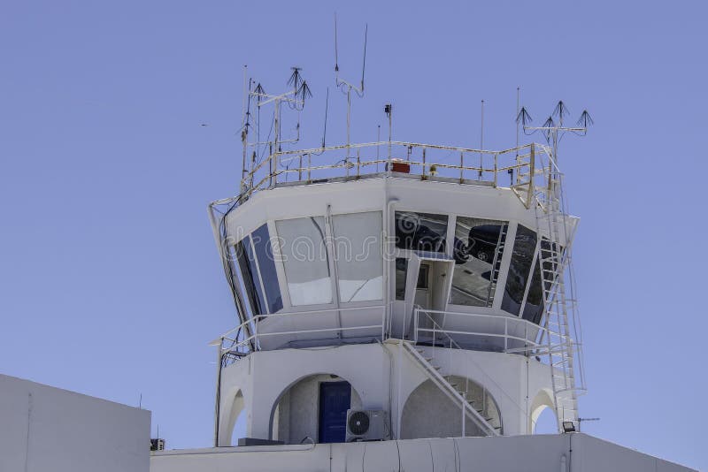 Greece, Santorini, Oia, Airport Control Tower Editorial Photography ...
