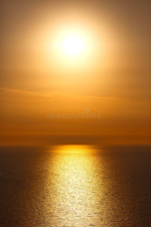 In Santorini Greece Sunset and the Sky Mediterranean Red Sea Stock ...