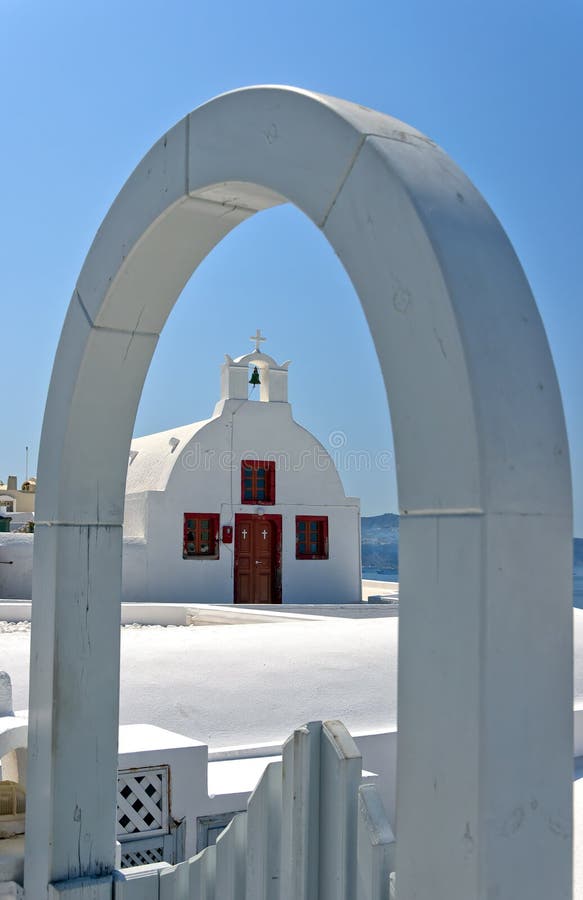 Santorini Oia Church 04 stock photo. Image of gate, destinations - 21679184